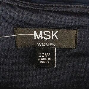 MSK | Dresses | New Msk Womens Deep Navy Blue Plus Size Sequintrim ...